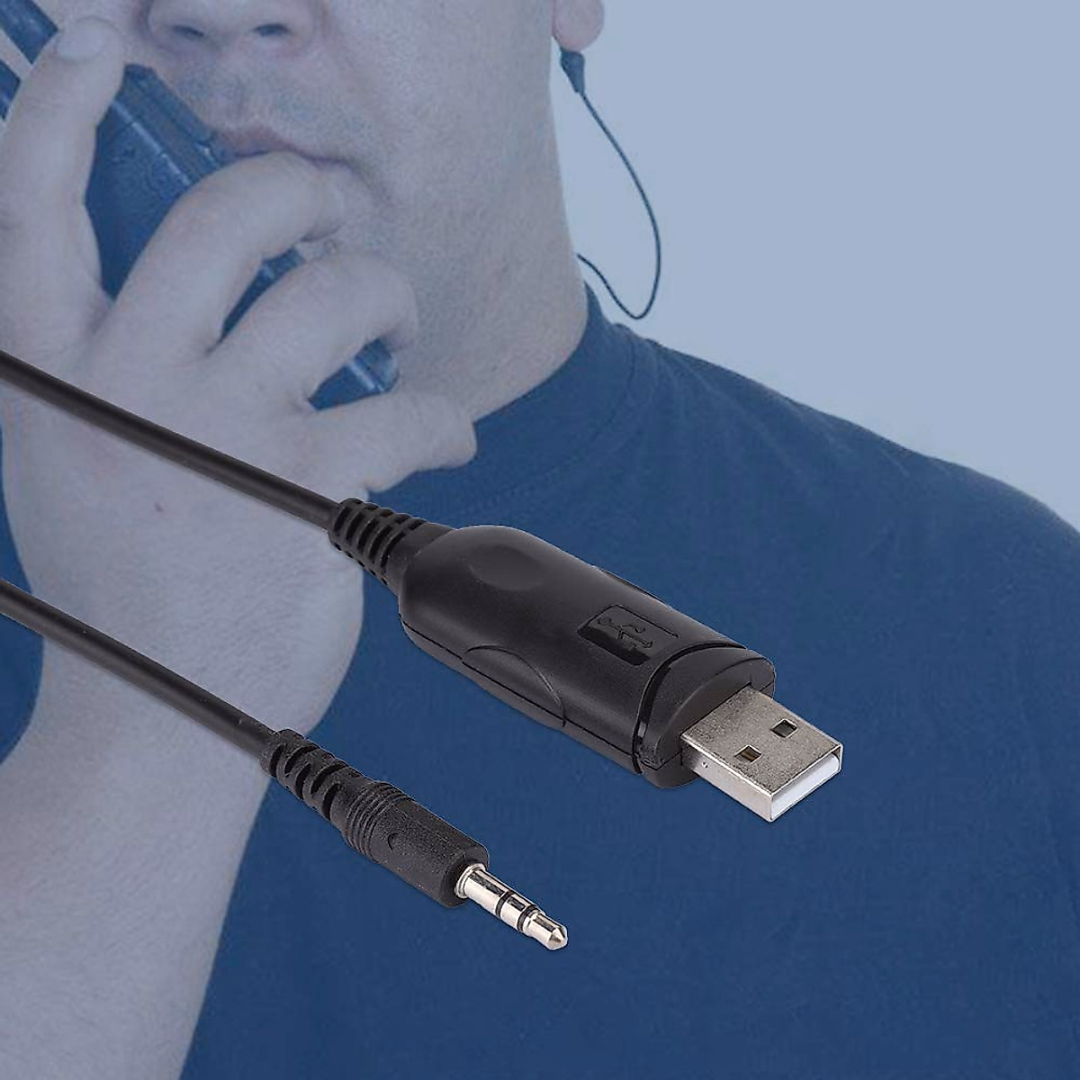 USB Programming Cable Cord with CD Software, Two Way Radio Programming Cable for KT8900 Radio Transceiver