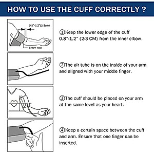 Extra Large Blood Pressure Cuff, ELERA 9”-20.5” Inches (22-52CM) XL Replacement Cuff for Big Arm, Compatible with Omron BP, Cuff Only