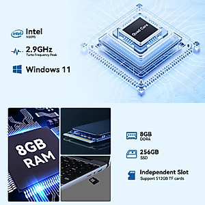 ANMESC Laptop Computer 15.6" with 1080P FHD Display, Quad-Core Intel Celeron N5095 Processors, 12GB DDR4 512GB SSD, Windows 11 Laptop Computers, 2.4G/5G WiFi, Bluetooth 4.2