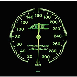 ADC 700-12XBK Diagnostix Model 700 Pocket Aneroid Sphygmomanometer with Adcuff Nylon Blood Pressure Cuff, Large Adult, Black