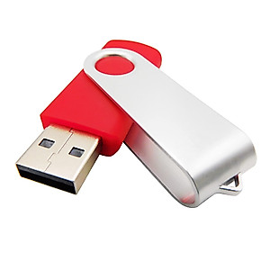 Swivel USB Flash Drives Memory Sticks Thumb Drive Pen jumpdrive U Disk for Pupil & Students (2GB Red with Type-C/OTG Converter)