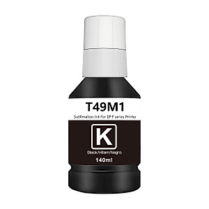 T49M 4×140ML Sublimation Ink for Epson SureColor F570 F170 Printer (T49M1 Black, T49M2 Cyan, T49M3 Magenta, T49M4 Yellow, 4 Pack)
