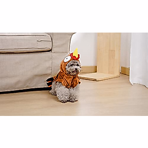 Mogoko Turkey Dog Costumes, Cute Pet Halloween Cosplay Jumpsuit with Hat, Adorable Magician Costume, Apparels Warm Outfits Clothes