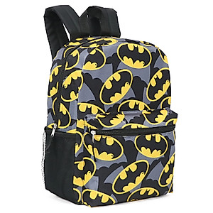 DC Comics Batman All Over Print Logo Full Size 16" Backpack