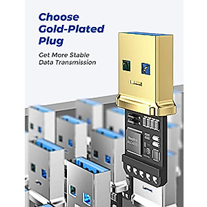 AINOPE 2 Pack USB 3.0 A to A Male Cable 6.6FT+6.6FT,USB 3.0 to USB 3.0 Cable [Never Rupture] USB Male to Male Cable Double End USB Cord Compatible with Hard Drive Enclosures, DVD Player, Laptop Cool