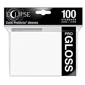 Ultra Pro 88-15600 Eclipse Gloss Standard Sleeves (100 Pack) -Arctic White