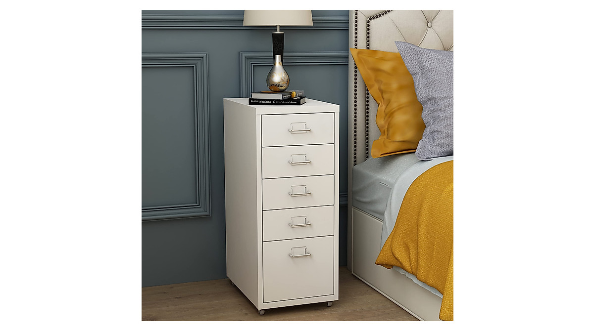 MIOCASA 5 Drawer Metal File Cabinet Mobile Underdesk Chest for Home ...