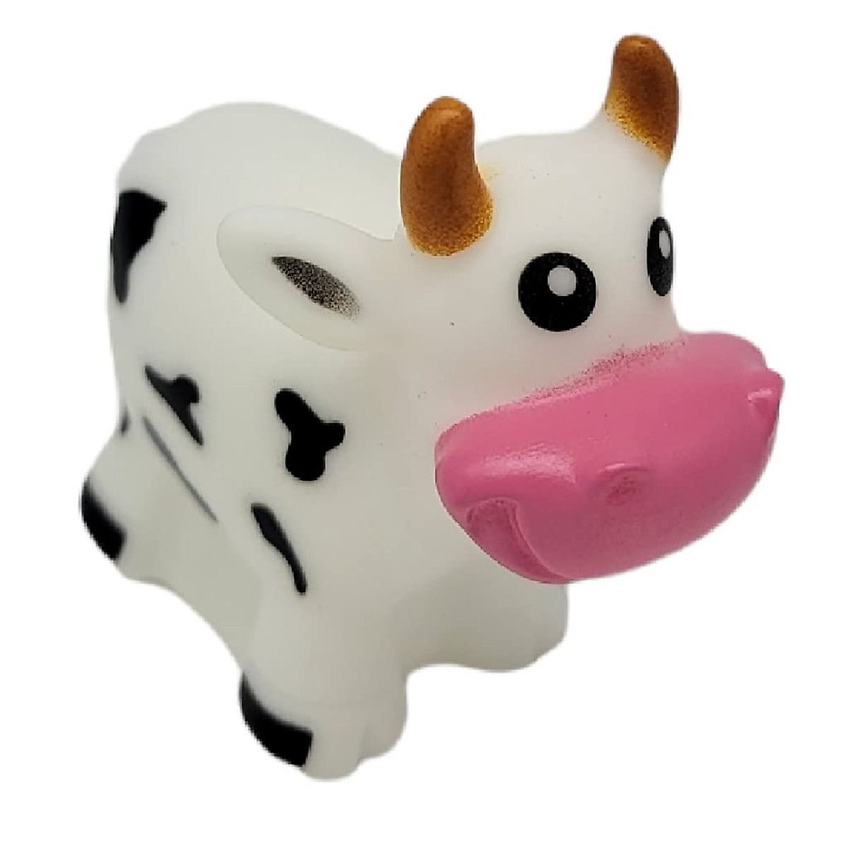 Colorful Rubber Water Squirting Cows (2.5") Squeeze and Squirt Water. Bathtub, Pool Toy for Kids. Safe and Non Toxic. Durable Party Favor. (12)