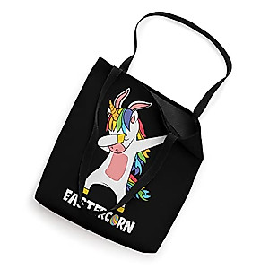 Dabbing Easter Unicorn Bunny Egg Hunting Basket Unicorn Tote Bag