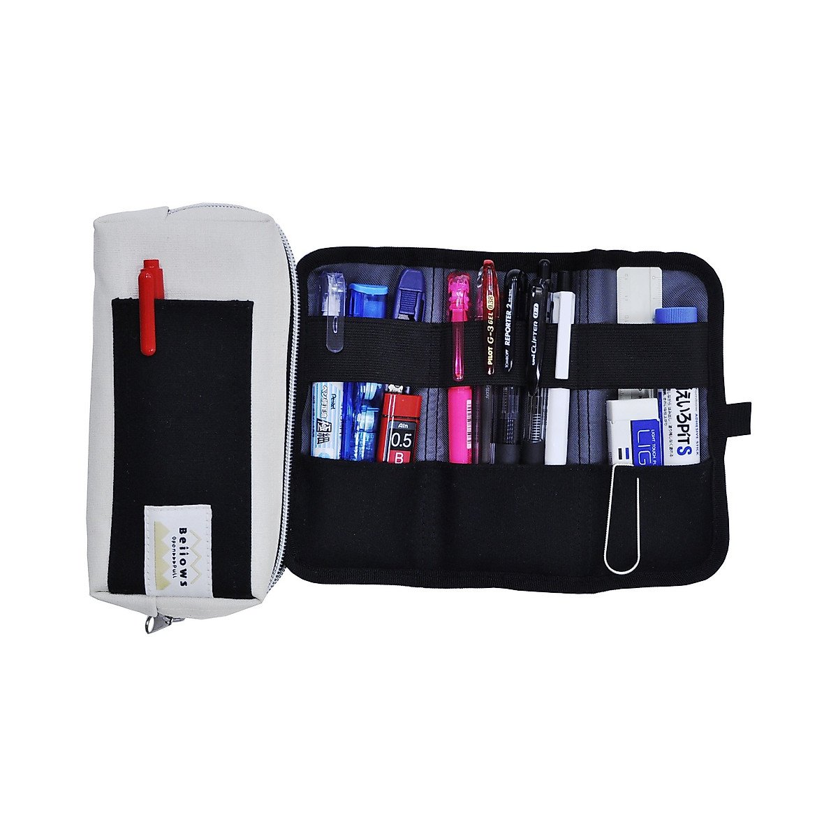 コンサイス Concise Bellows 134121 Pen Case, Khaki