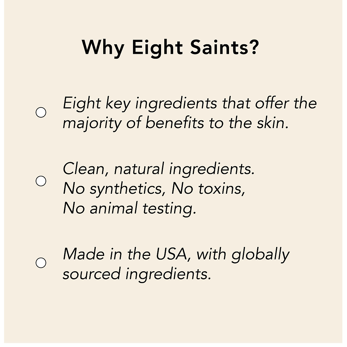 Eight Saints Skincare Pure Hyaluronic Acid Serum for Face Plumping, Natural and Organic Vitamin C Face Serum with Vitamin E for Fine Lines, Reduces Wrinkles, Firming, Hydrating, Anti-Aging, 1 Oz