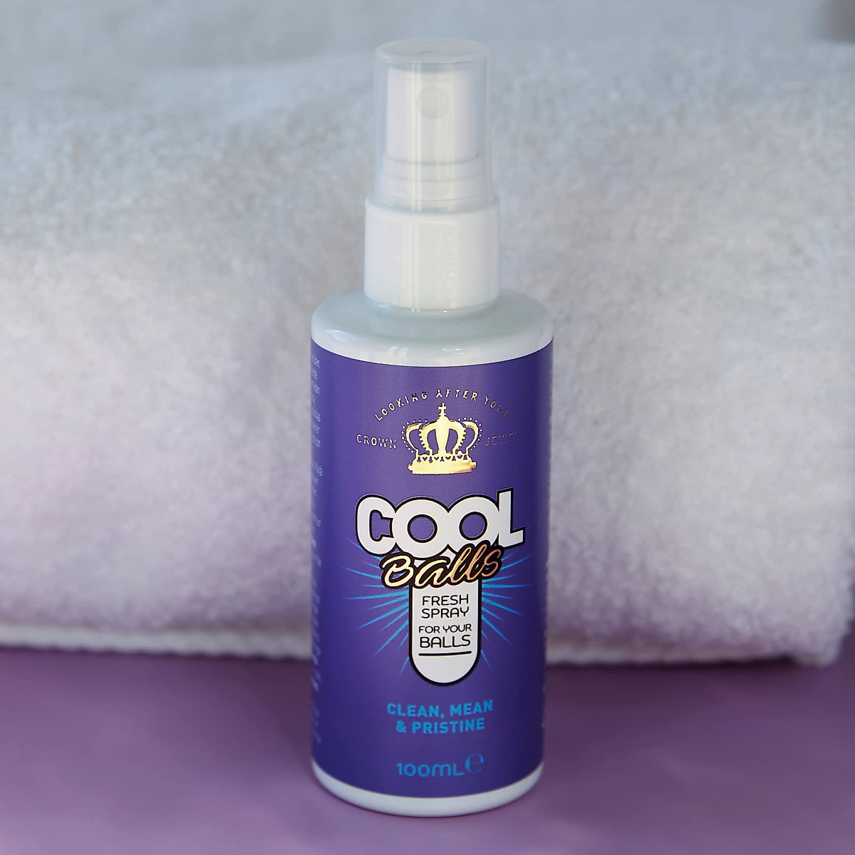 Cool Balls Intimate Fresh Spray | Instant Clean Balls | 3.38fl oz | Funny Stocking Filler, Christmas Gifts for Men | Ideal for Sports, Gym, Travel, Intimate | Gift for Men