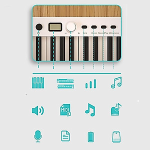 MAGICON 88 Key Foldable Electronic solid Piano can be folded in 180°,more portable. True and Pure Grand Piano Sound Source by France DREAM, Foot Pedal/Power adapter/Delicate Handbag (White)