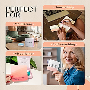 CUCOLUS I am Enough Affirmations Cards, Positive Affirmations Cards with Encouragement & Motivational Quotes, Inspirational and Self Care Gifts with Premium Gift Box, Deck of 50