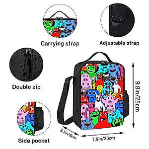 mfiwena Cool 17'' Game Backpack, Casual Bookbag with Adjustable Strap Multifunction Large Capacity Laptop Bag for Boys and Girls