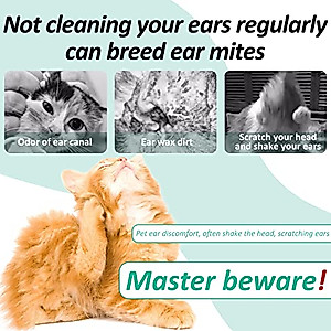 SUPSERSR Dog Ear Cleaner 60ML, Dog & Cat Ear Cleaning Solution,Pet Ear Wash Cleaner Treatment & Controlling Odor…