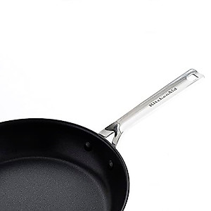 KitchenAid Stainless Steel PFAS-Free Healthy Ceramic Non-Stick 28 cm Frying Pan, Clad, Induction, Oven Safe, Silver