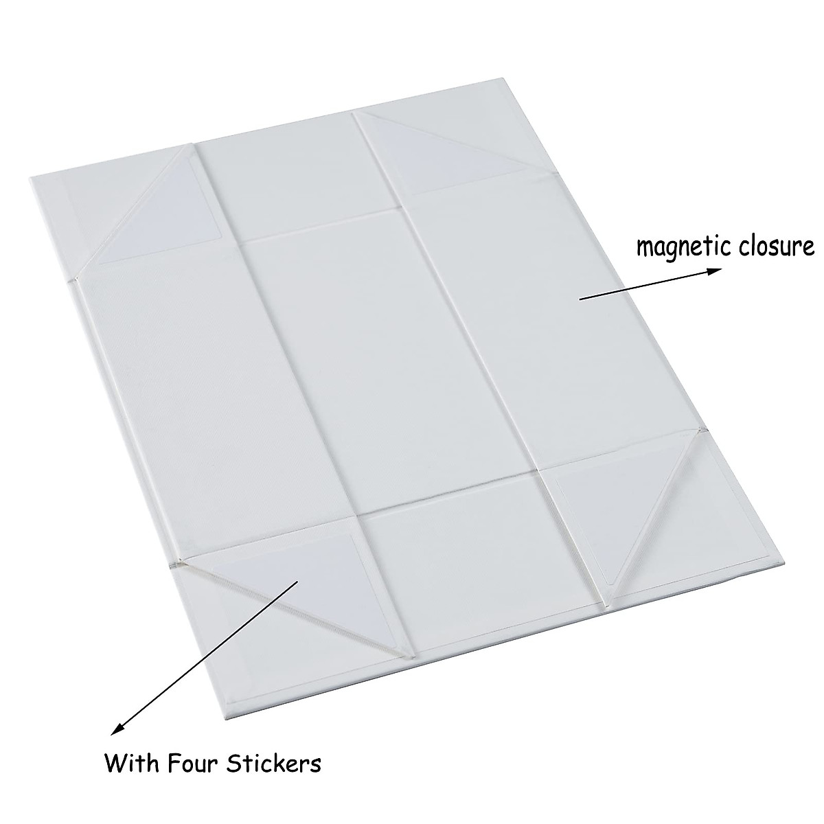 FOCCIUP 11x7.8x3.5 Inches White Gift Box with Magnetic Lid Collapsible Groomsman Shirt Boxes for Clothes Gift Wrap