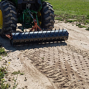 Titan Attachments 6 ft Terra Monster Dirt Grader and Leveler, Skid Steer Quick Tach Landscape Equipment, Loosen Dirt for Seedbeds