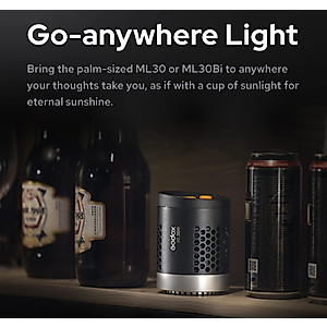 Godox ML30 37.6W 5600K LED Video Light, CRI 96+ TLCI 97+, 8590Lux@1m with Reflector, 4FX Effects,Slient Mode,with 2X NP970 Lithium Battery, APP Wireless Control,Multiple Control Methods (ML30)