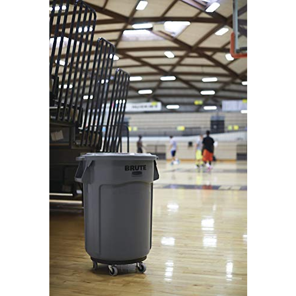 Rubbermaid Commercial Products BRUTE Heavy-Duty Trash/Garbage Can Lid, Black, Compatible with 55-Gallon BRUTE Container, Pack of 3