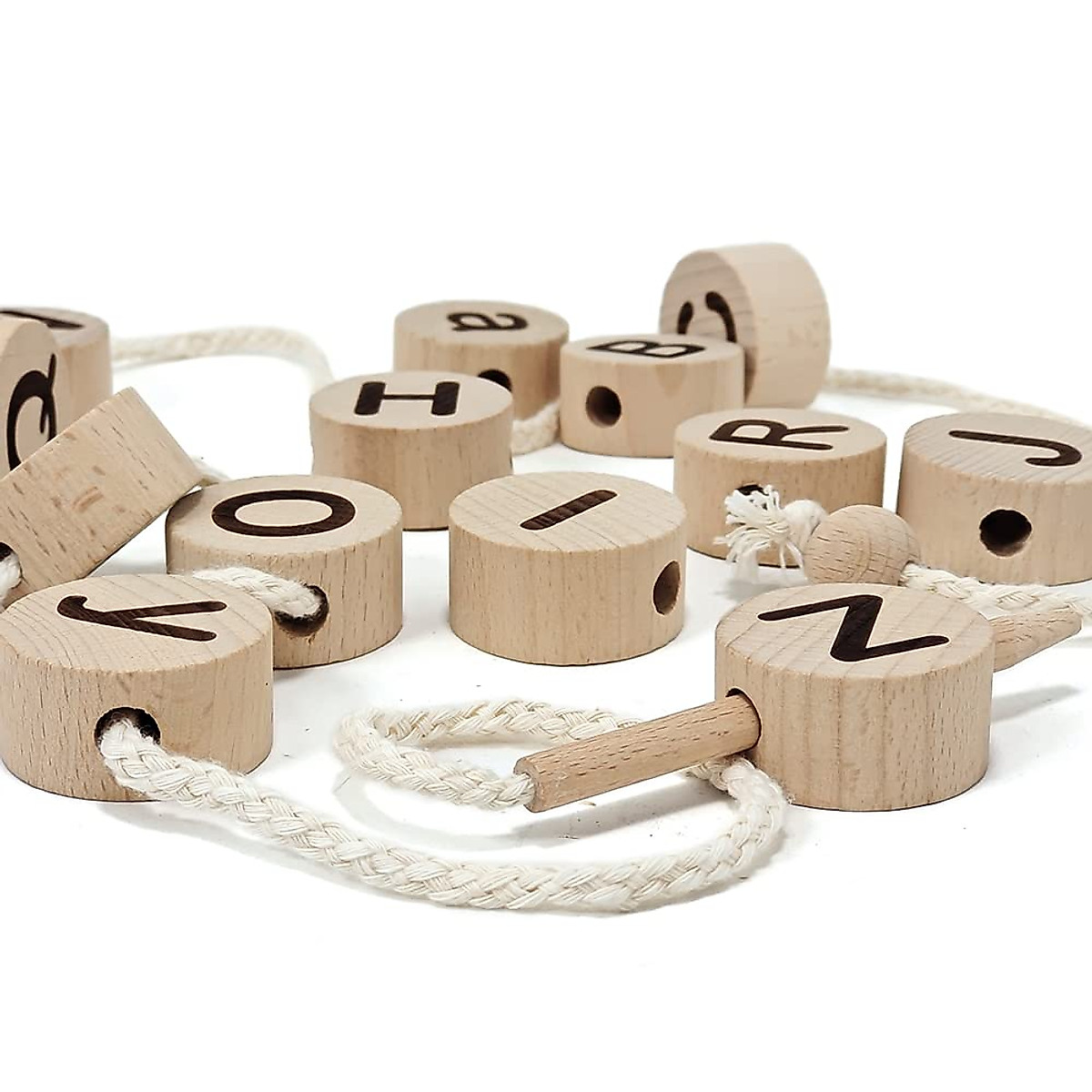 Play I Do Alphabet Lacing Beads for Toddlers - Lacing Toy to Develop Fine Motor Skills and Teach ABC