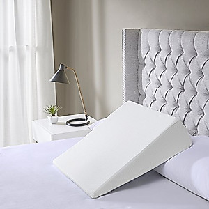 Sleep Philosophy Memory Foam Wedge Pillow White 22x24x7