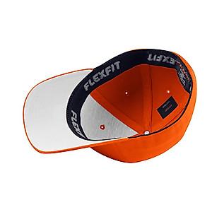 Joe's USA Flexfit Baseball Caps in 12 Colors - Size S/M - Orange