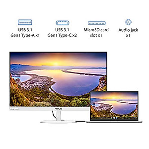 ASUS Chromebook C425 Clamshell Laptop, 14" FHD 4-Way NanoEdge, Intel Core m3-8100Y Processor, 4GB RAM, 128GB eMMC Storage, Backlit KB, Silver, Chrome OS, C425TA-AS348F