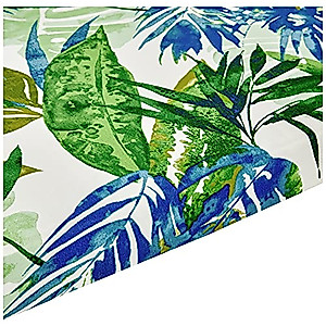 Pillow Perfect 586601 Perfect Outdoor/Indoor Soleil Bench/Swing Cushion, 45" x 18", Blue/Green