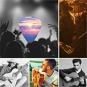 Custom 12-pack Guitar Picks, Personalized 351 Shape Guitar Picks Add Your Own Photo Text Logo 0.46mm / 0.71mm / 0.96mm Thin, Medium, Heavy Guitar Picks for Electric Guitar Bass