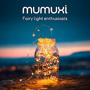 MUMUXI 33ft 100 LED Outdoor Fairy Lights, Timer Battery Operated Twinkle Lights with Remote [2 Pack], Christmas Outdoor String Lights Battery Operated, White Warm Outdoor Twinkle Lights Waterproof