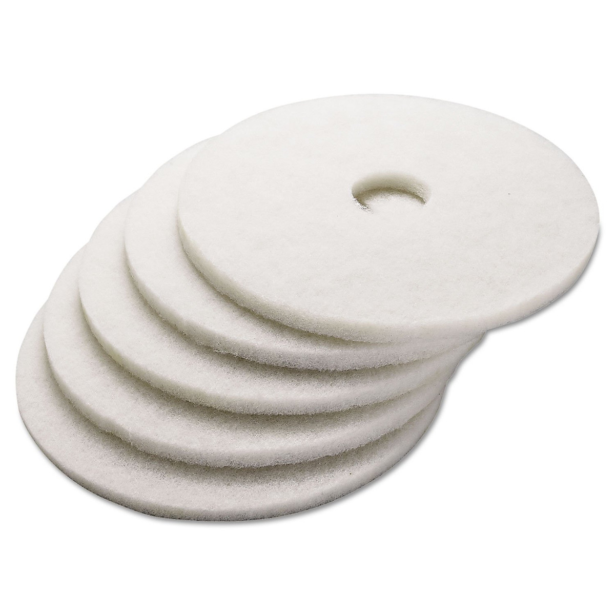 17" Standard Floor Pads, White 5/Pack