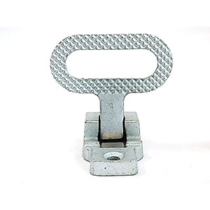 Red Hound Auto 4 Pack Fold Down Utility Bed Body Step Heavy Duty Premium Galvanized Steel Flip Up Folding RV Camper Trailer RV Bus Step-up Safety Non Slip Tread Grab on Assist Handle