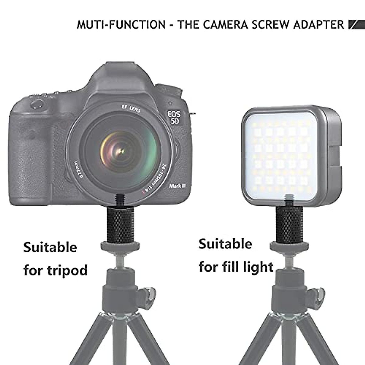 Frgyee 12 Pcs 1/4" 3/8" Light Stand Adapter, Tripod Screw Adapter Converter for DSLR Camera Tripod, Shoulder Rig, Flash Light Stand, Camera Cage, Lighting Equipment, LED Panel, GoPro Tripod Mount