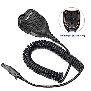 BAOFENG IP54 Waterproof Speaker Microphone Handheld Remote Shoulder Mic UV-9R UV-9R Plus UV-9RPRO UV-9G GMRS-9R UV-XR GT-3WP BF-A58 BF-9700 R760 Ham Waterproof Two Way Radio