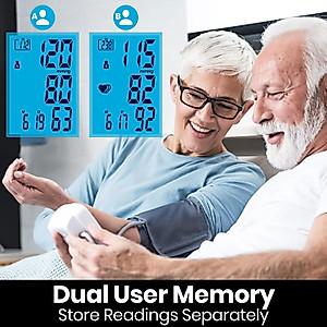 Vive Precision Blood Pressure Monitor - Upper Arm High Heart Rate Digital Sphygmomanometer BP Cuff Machine - Automatic Accurate Home Use BPM System for Hypertension- Pregnancy Must Have