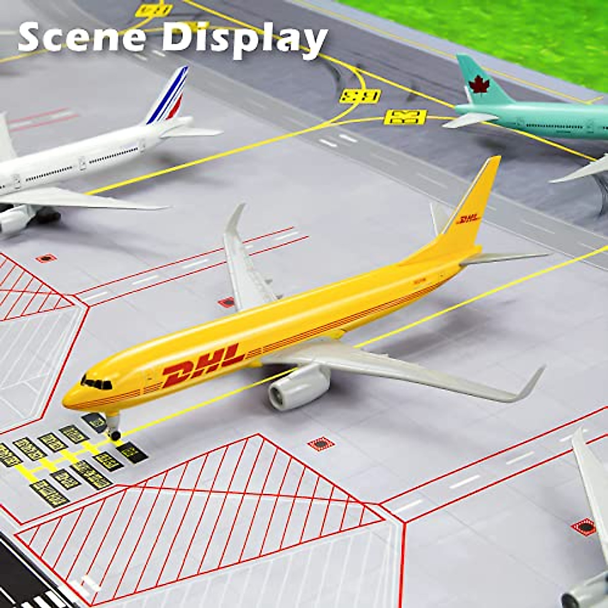 Lose Fun Park 1/300 Diecast Model Airplane DHL Airplane Model Boeing 737 Plane Model Plane for Collections & Gifts
