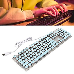 LBEC Mechanical Keyboard, Red Switch Mechanical Gaming Keyboard 104 Keys RGB Backlight for Office (Red Switch)
