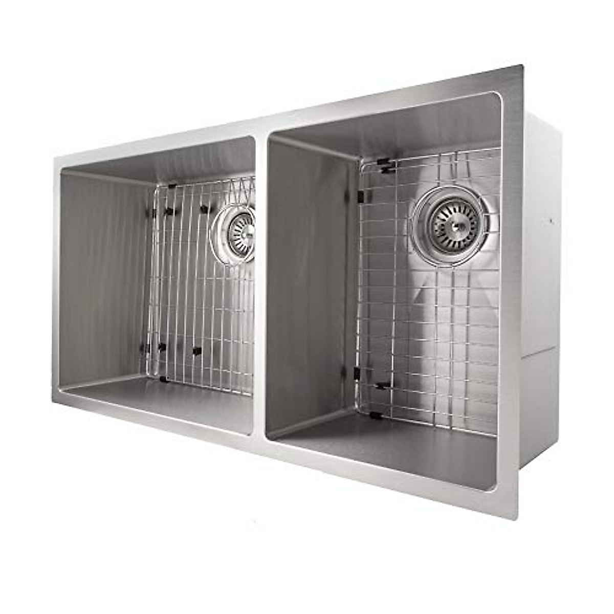 ZLINE 36" Chamonix Undermount Double Bowl Stainless Steel Kitchen Sink with Bottom Grid (SR60D-36)