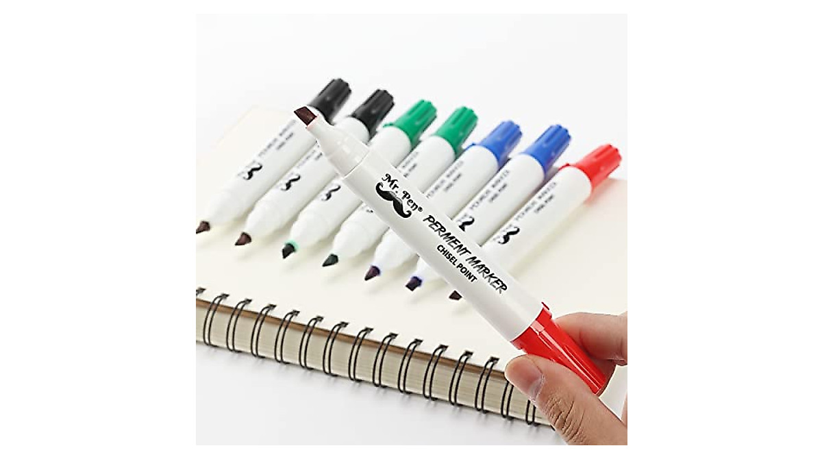 Mr. Pen Permanent Markers 8 Pack - Vibrant & Waterproof Markers