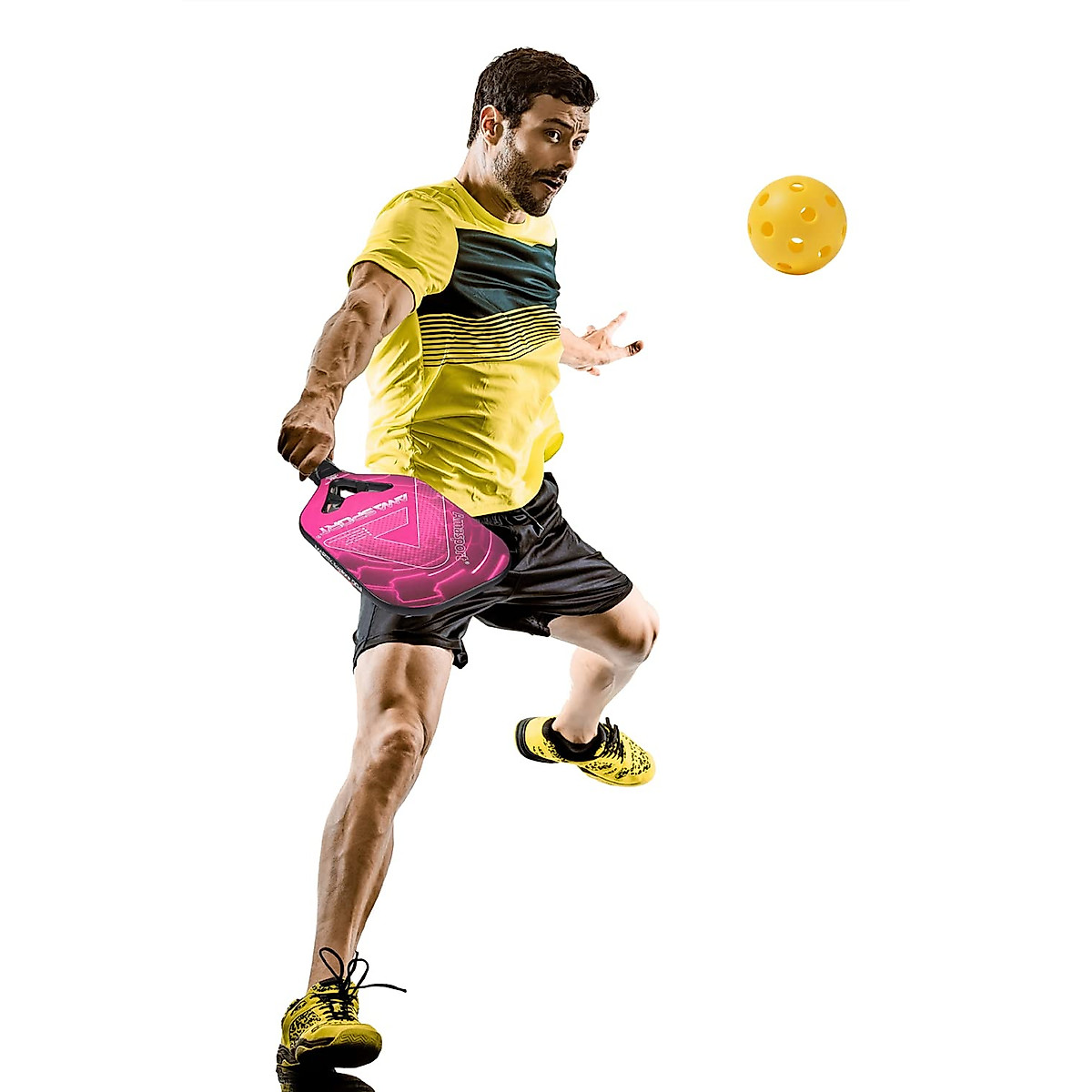 Matrix Pickleball Paddle Explore 003 - Graphite Textured Surface - Diamond Cutting Air Dynamic Throat Pickleball Elongated Rackets with Large Sweet Spot, More Power & Reach