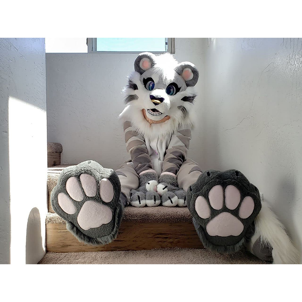 FurryWu Studio Japan Kemono Kawaii Cheetahs Tiger Cat Fursuit Teen Costumes Caribou Full Furry Suit Fursona Kigurumi Digitigrade Anime