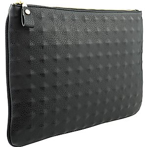 B BRENTANO Vegan Oversized Embossed Clutch Pouch (Black)