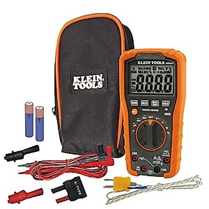 Klein Tools MM600 Multimeter, Digital Auto-Ranging, AC/DC Voltage and Current, Temperature, Frequency, Continuity, More, 1000V