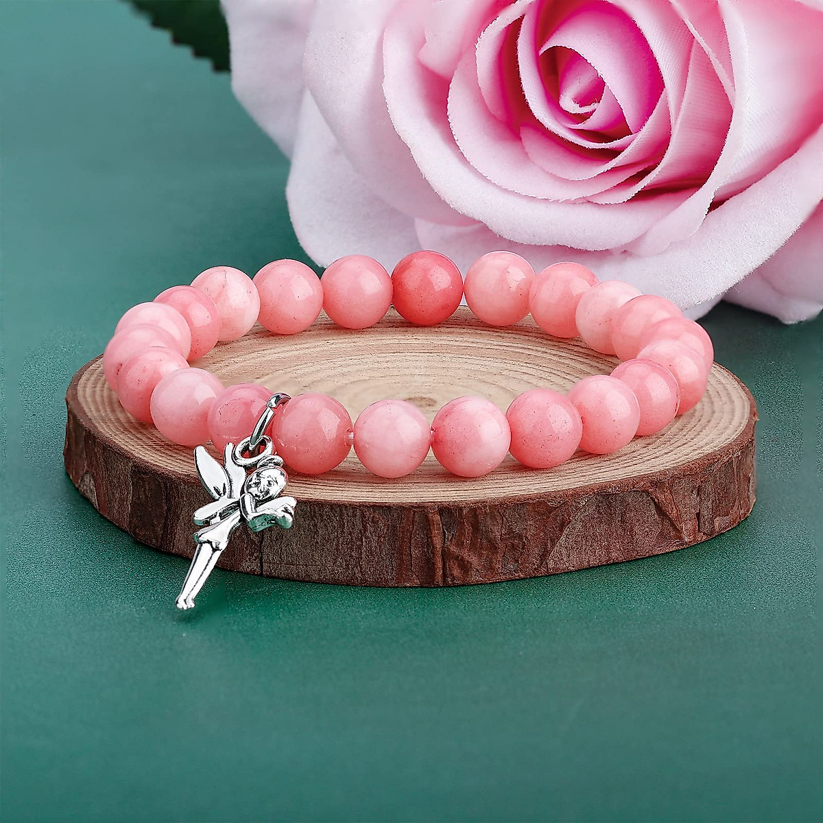 ARHTF Tooth Fairy Bracelet Tooth Fairy Letter First lost Tooth Gift from Tooth Fairy Gift (Rose pink toothfairy)
