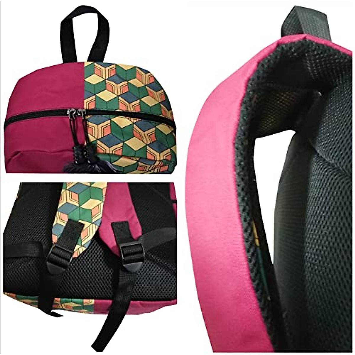 XIXISA 18 INCH Anime Tomioka Giyuu Backpack with Pencil Case, Demon Slayer Backpacks Bookbag Schoolbag Daypack for Teens Large Capacity Travel Bag (18 INCH, Tomioka Giyuu)