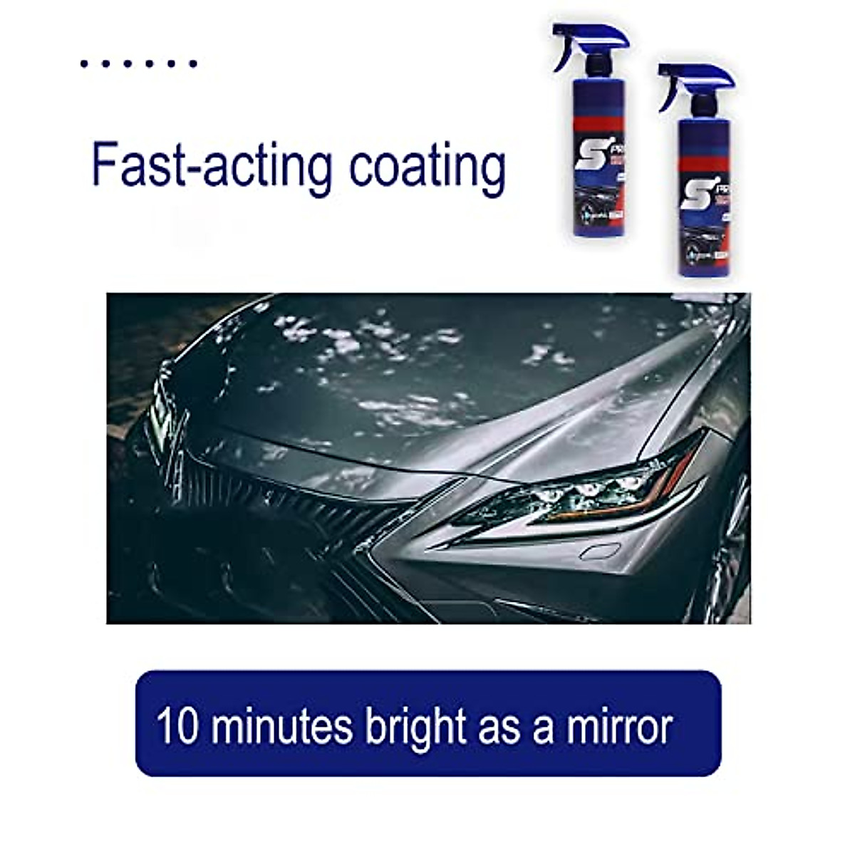 Ceramic Car Coating Spray, 1000ml, 3 in 1 High Protection Quick Car Coating Spray, Ceramic car Wax Polish Spray, Plastic Parts Refurbish Agent, Quick Detail Spray for Cars
