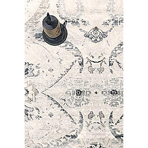 Pasargad Home Fantasia Oriental Area Rug - Luxury Power Loom, Living Room, Bedroom Accent Rugs-12' 0" X 15' 0", Ivory/Silver