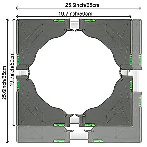 JOIKIT 2 PCS Adjustable Furniture Dolly, Fridge Stand with Locking Swivel Wheels, Mobile Roller Heavy Duty for Washing Machine, Refrigerator and Dryer